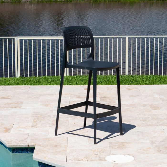 Rainbow Outdoor Mila Stackable 29.5" Outdoor Barstool | Wayfair